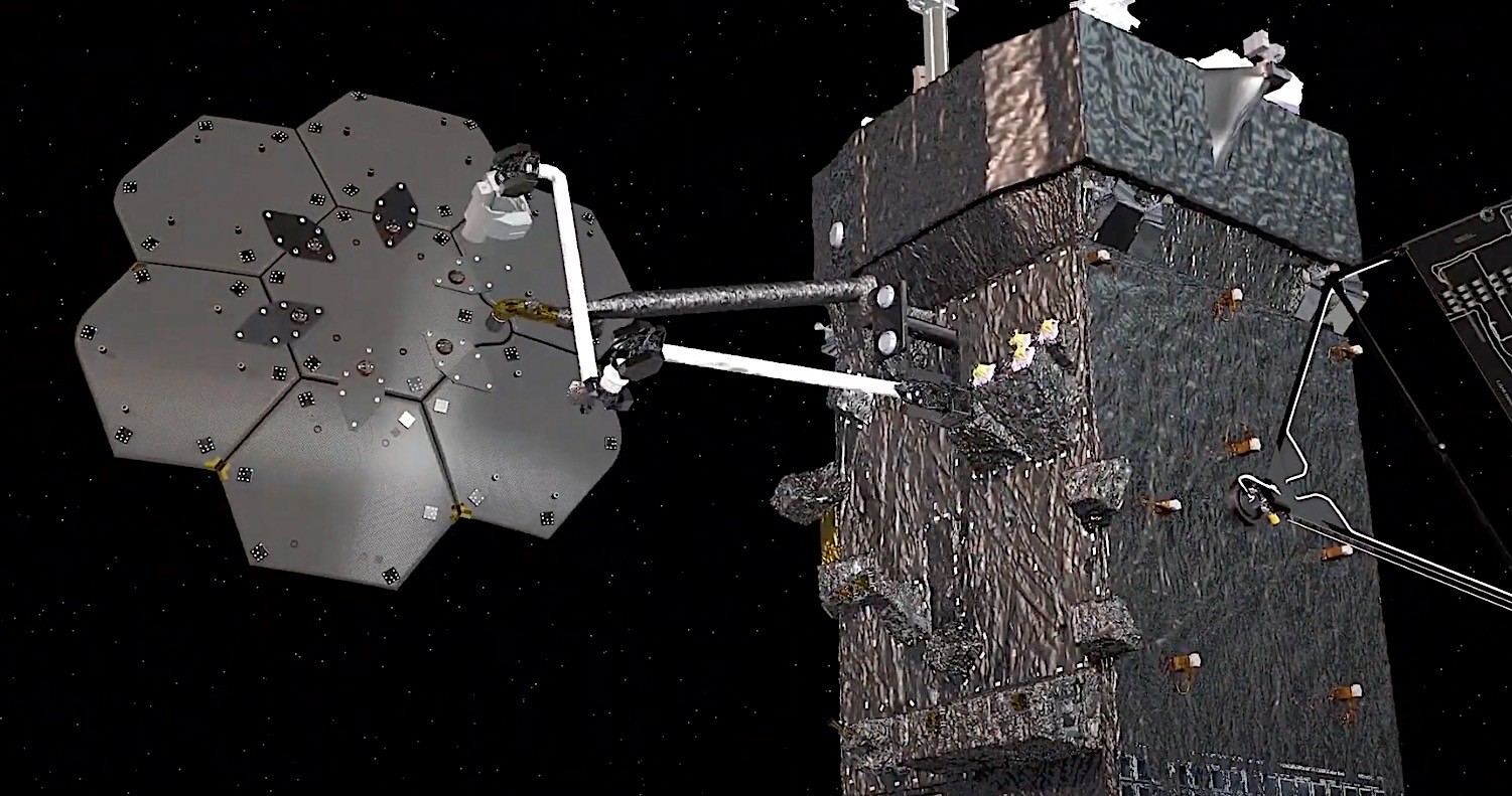 Assembling Large Infrastructures in Space using Intelligent Robots