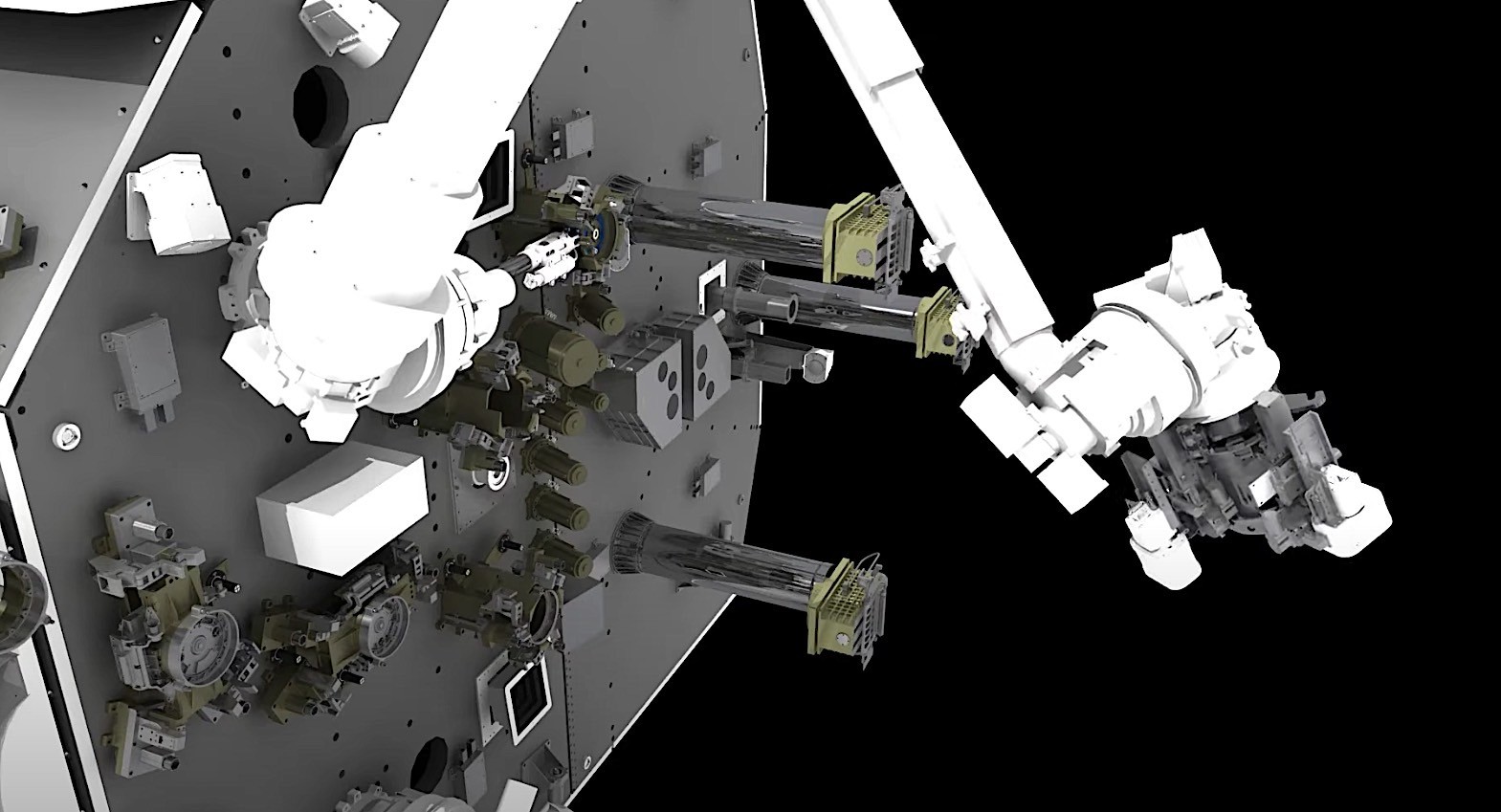 Assembling Large Infrastructures in Space using Intelligent Robots