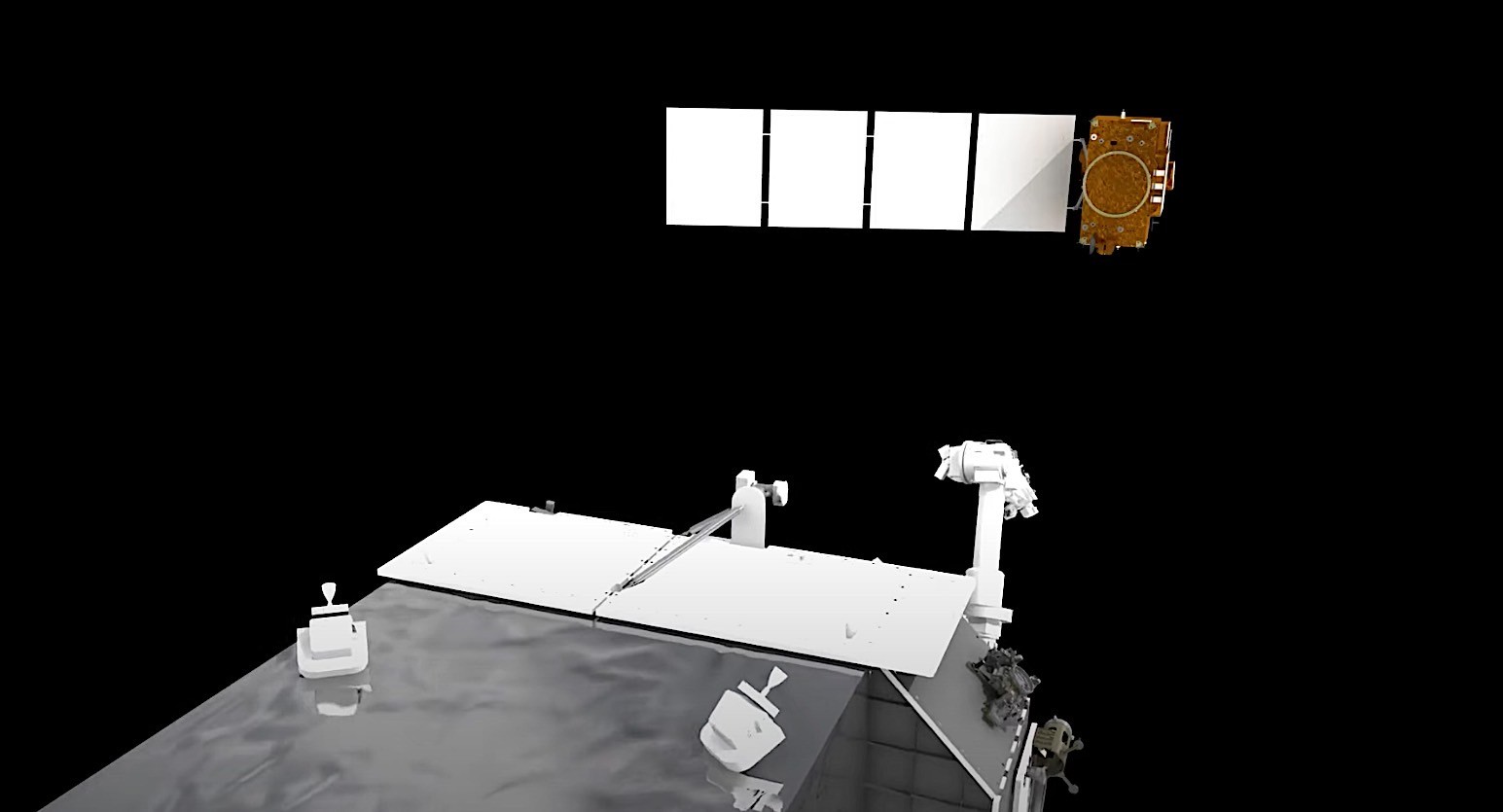 Assembling Large Infrastructures in Space using Intelligent Robots